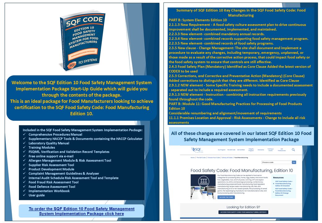 Key Changes in SQF Edition 10 of the Food Safety Code